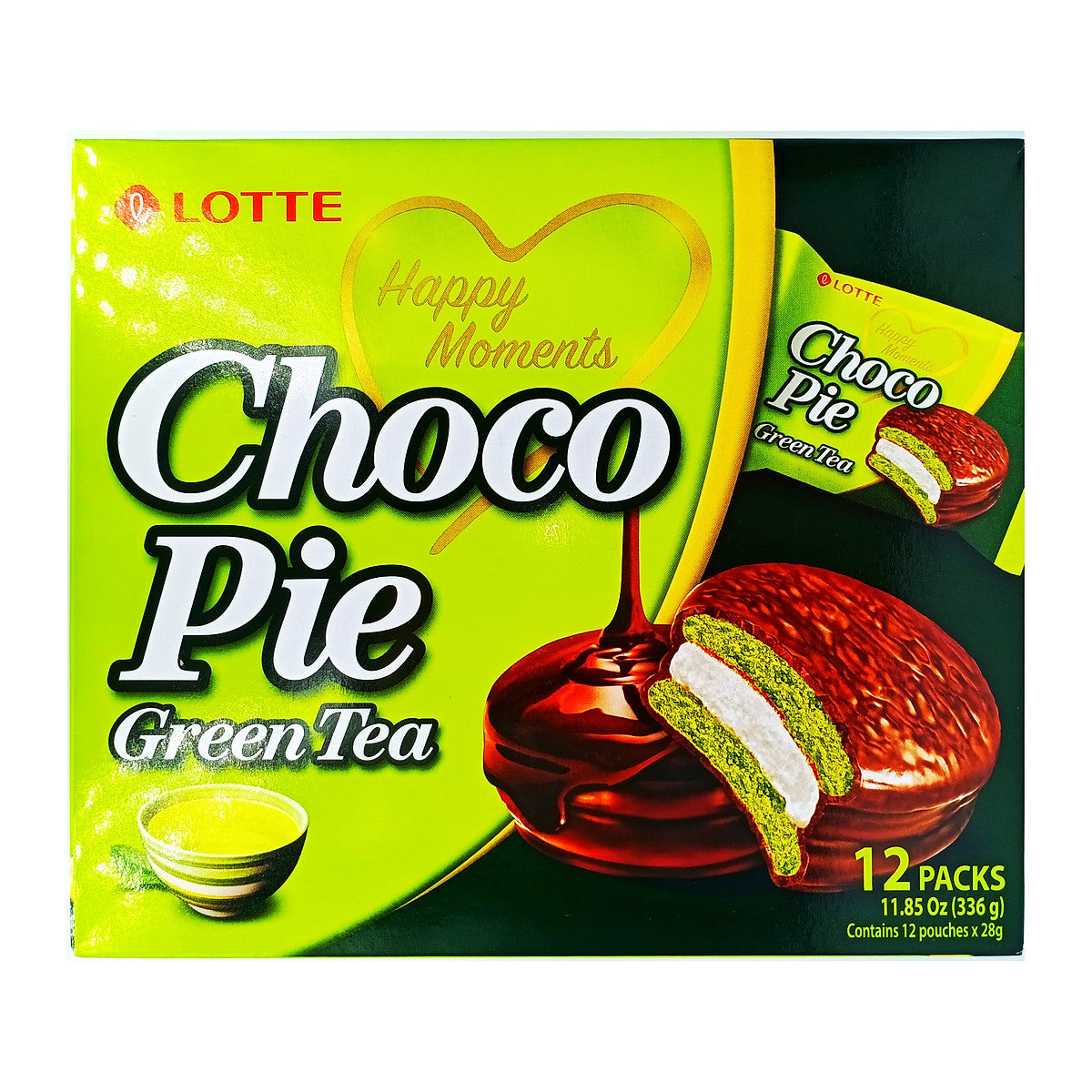 Lotte - Choco Pie Green Tea (12pack) - 336g – Snack Dojo
